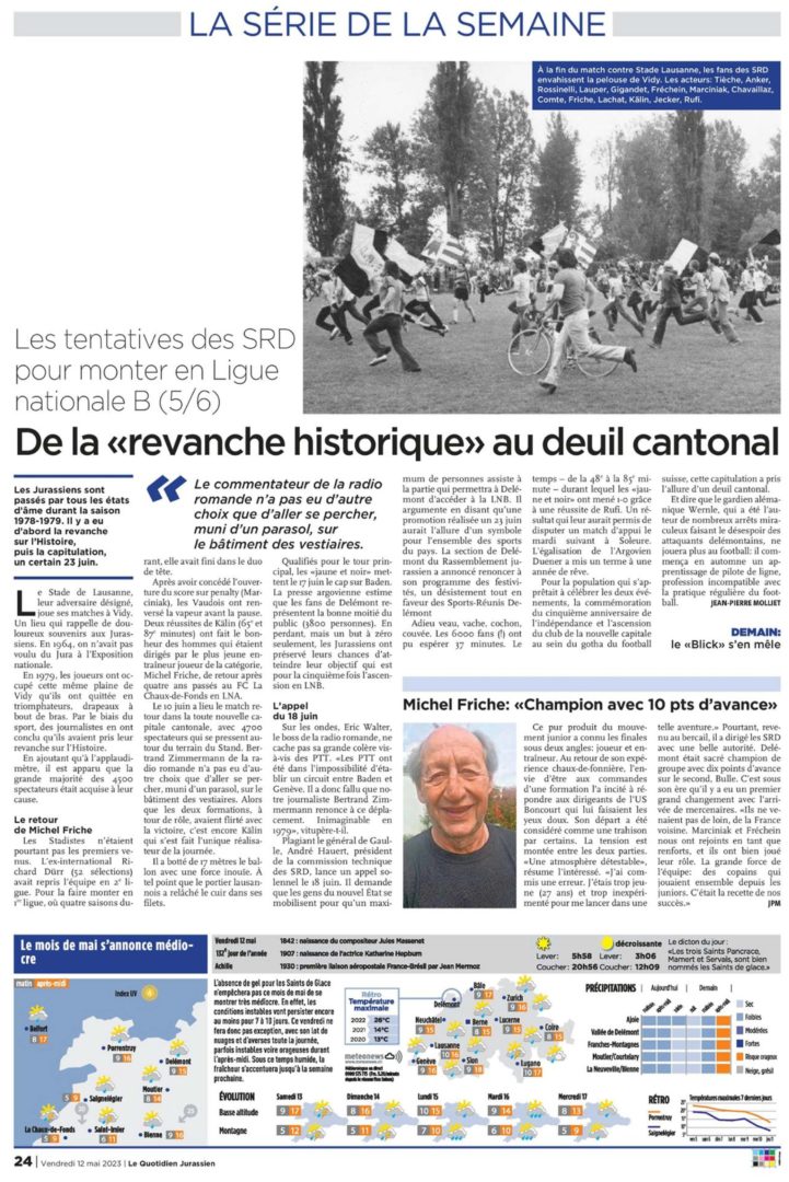 Histoire - Sport-Réunis de Delémont